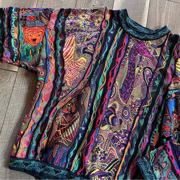 COOGI | Sweaters | Vintage Coogi 9s Vivid Jungle Animal Print 3d ...
